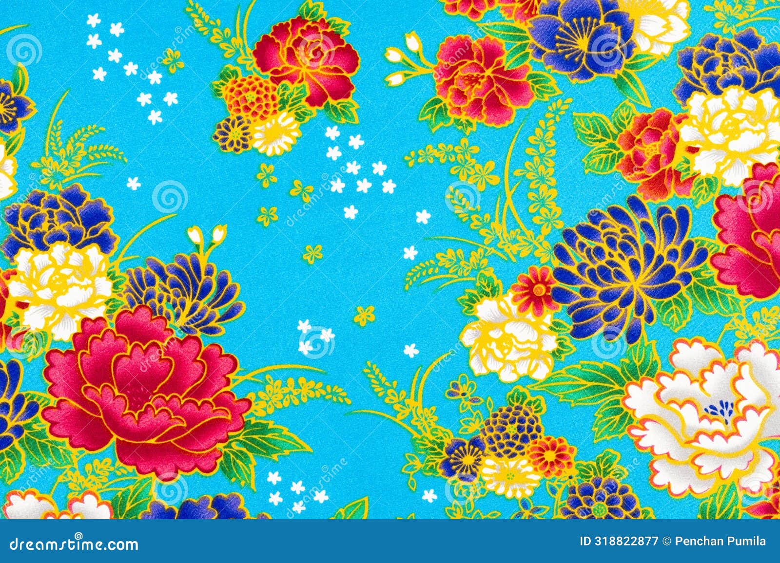 The Batik Sarong Pattern Background In Thailand, Traditional Batik ...