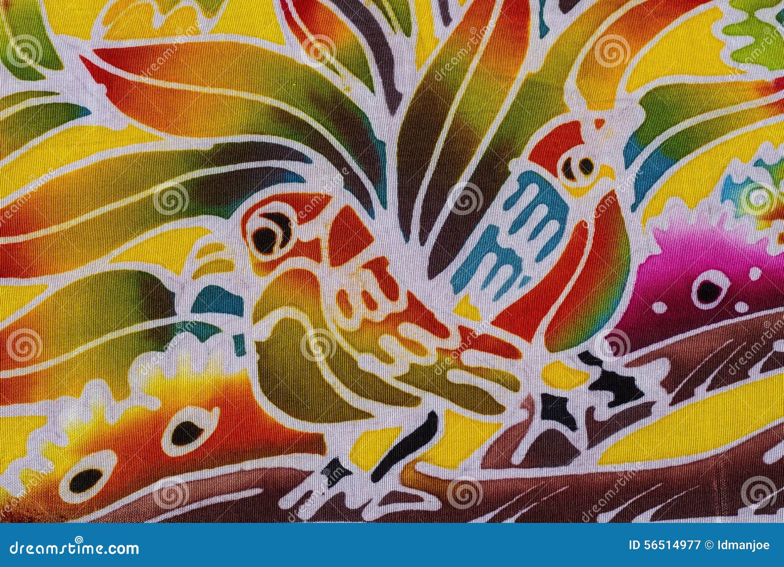 Batik Style Fabric Abstract Close Up Background Stock Illustrations ...