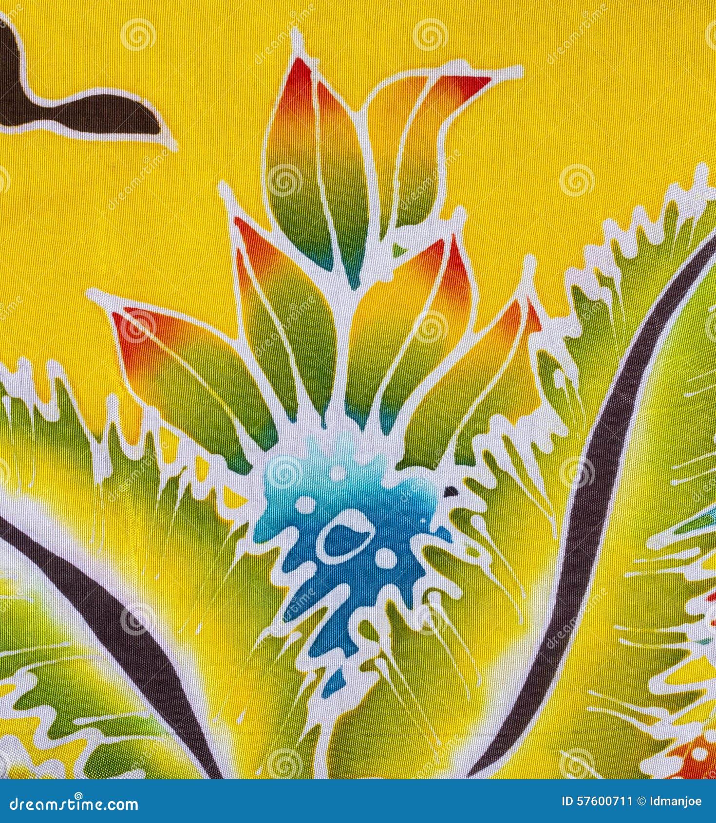 Batik Style Fabric Stock Image | CartoonDealer.com #56145175