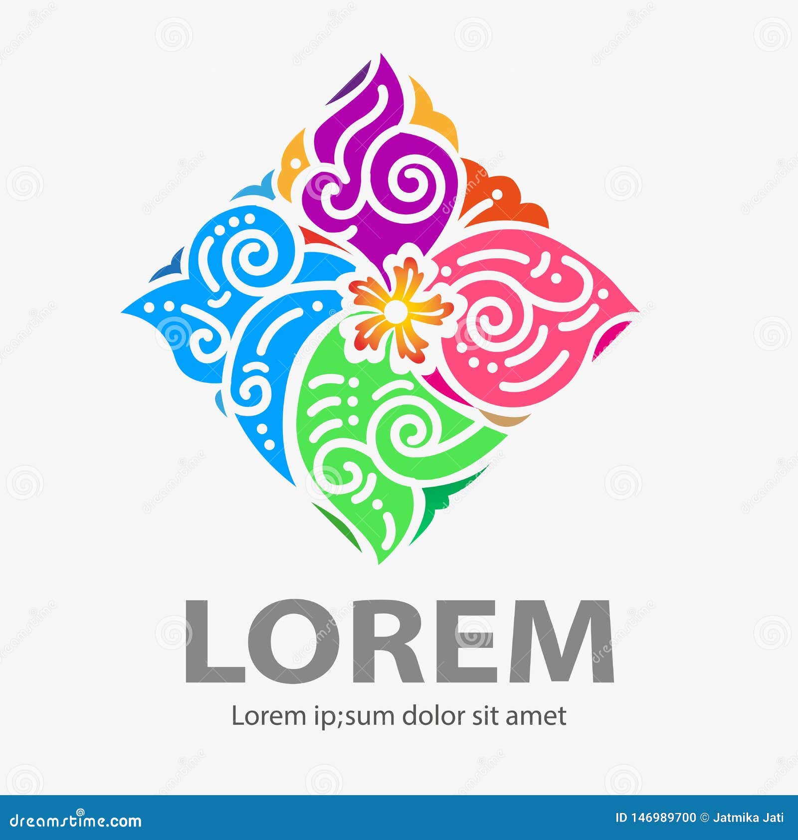 Batik symbol or icon stock vector. Illustration of decorative - 146989700