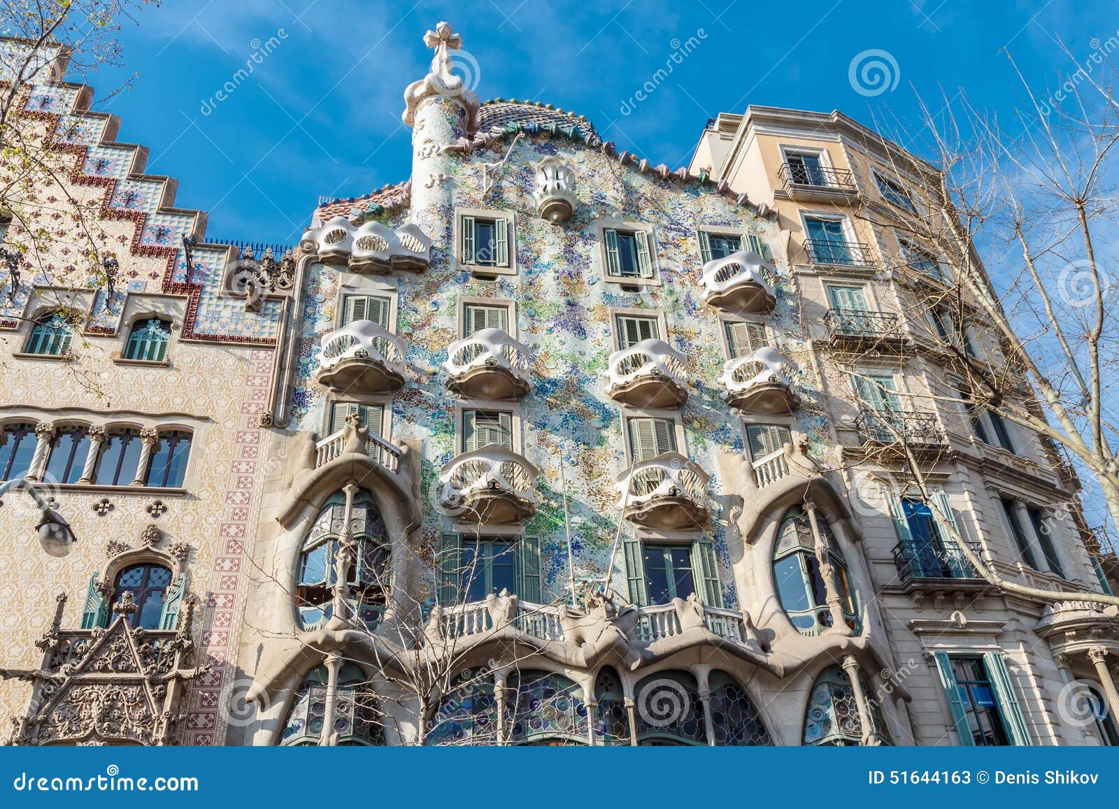 Batllo House and Amatller House. Editorial Stock Photo - Image of ...