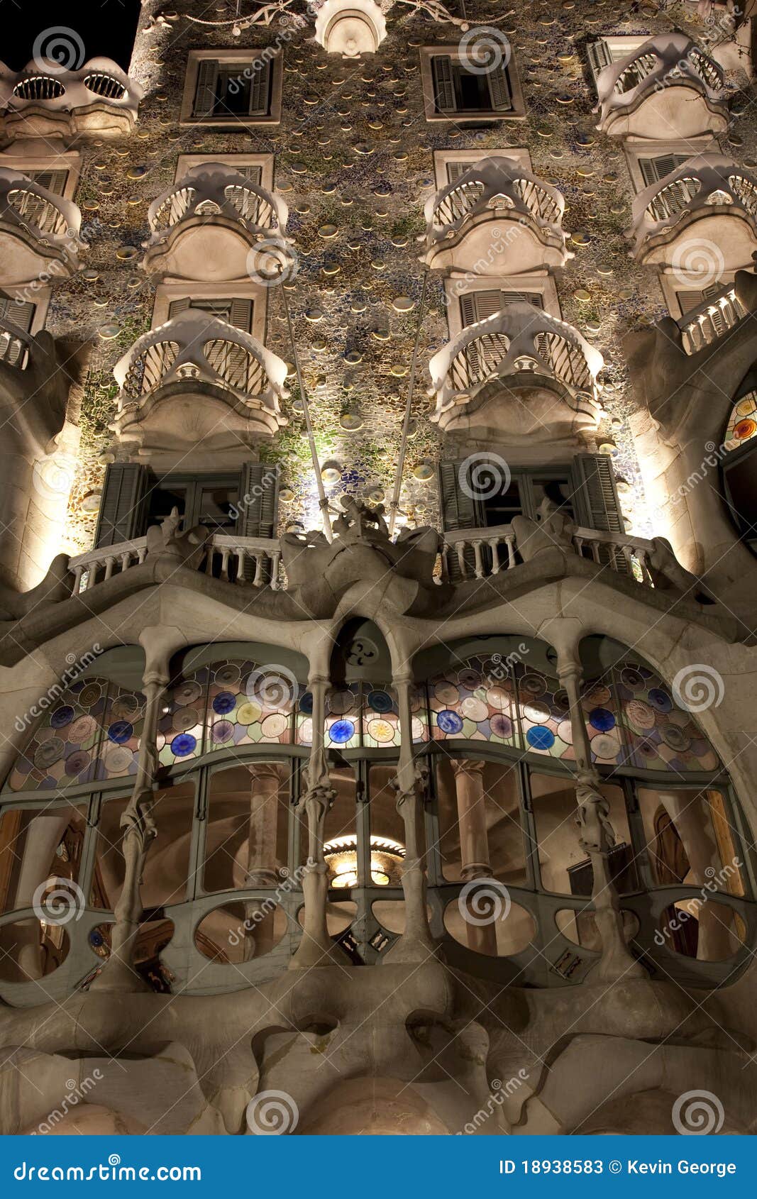 Batllo House by Gaudi, Barcelona Editorial Stock Photo - Image of ...