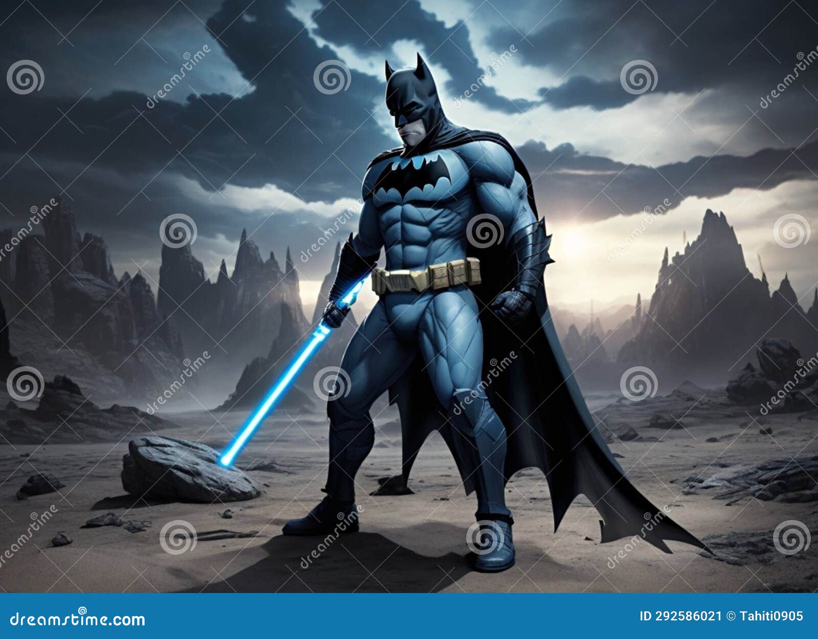 Batman in a fighting pose stock illustration. Illustration of character ...
