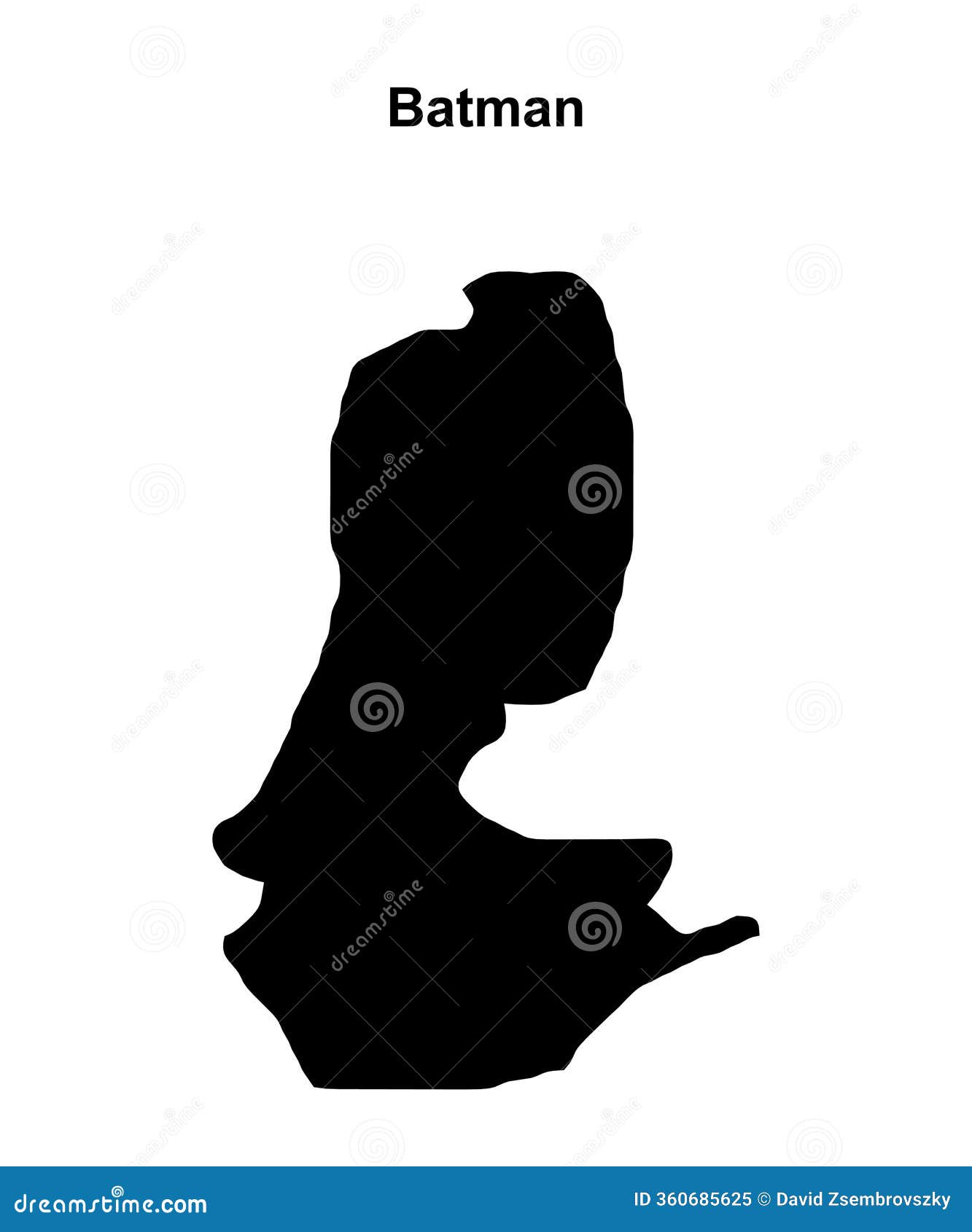 Batman outline map stock vector. Illustration of boundary - 360685625