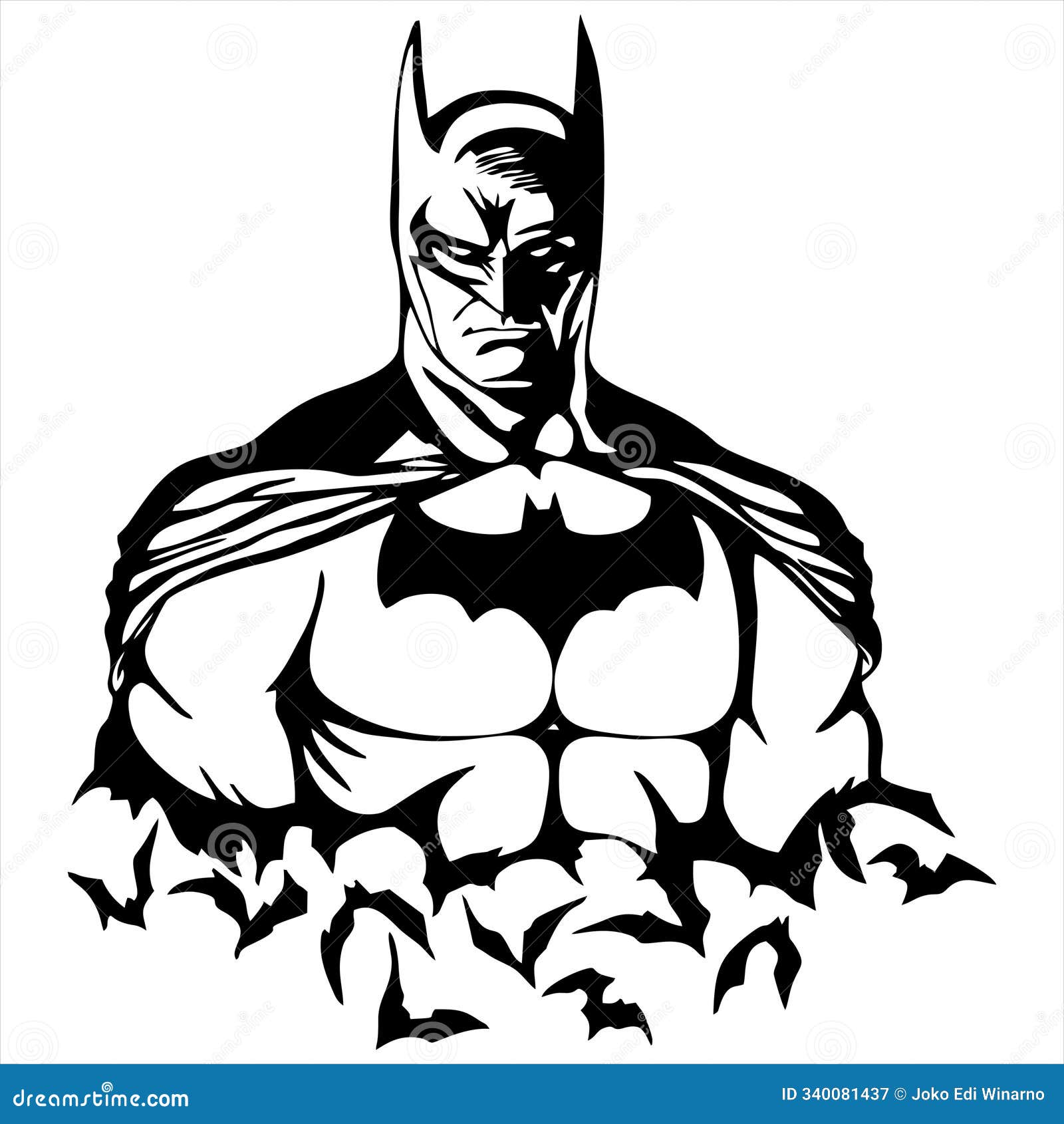 BATMAN VECTOR ILLUSTRATION BLACK and WHITE Editorial Photography ...