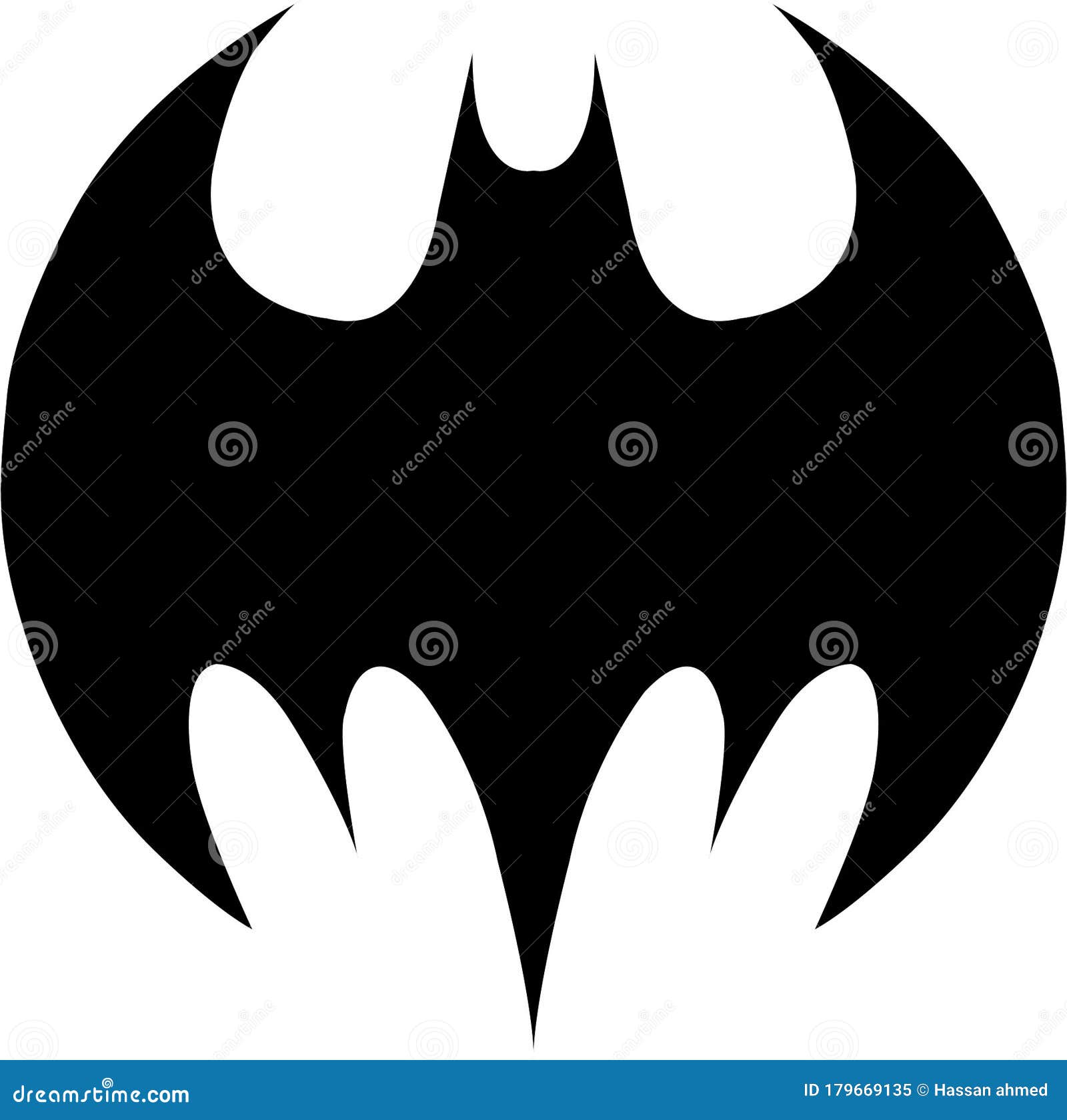 Batmen Logo Design with Illustration Stock Illustration - Illustration ...