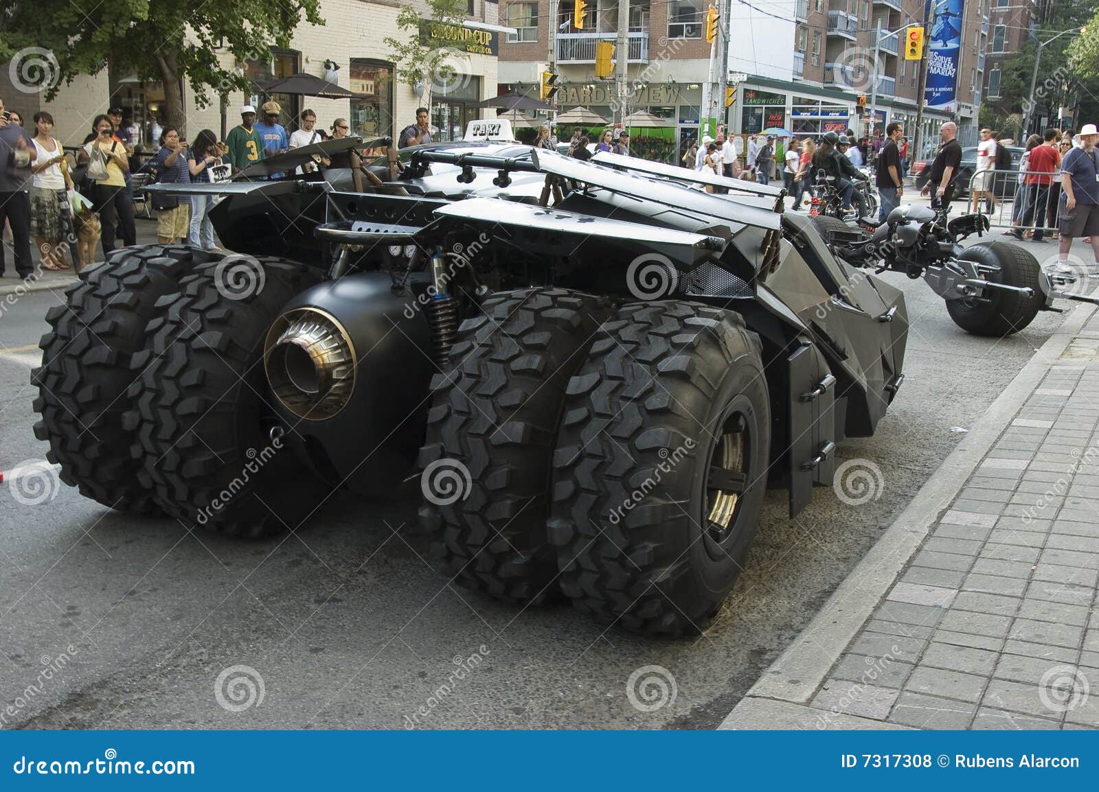 Batmobile - Back View Of Batman's Car Editorial Photo | CartoonDealer ...