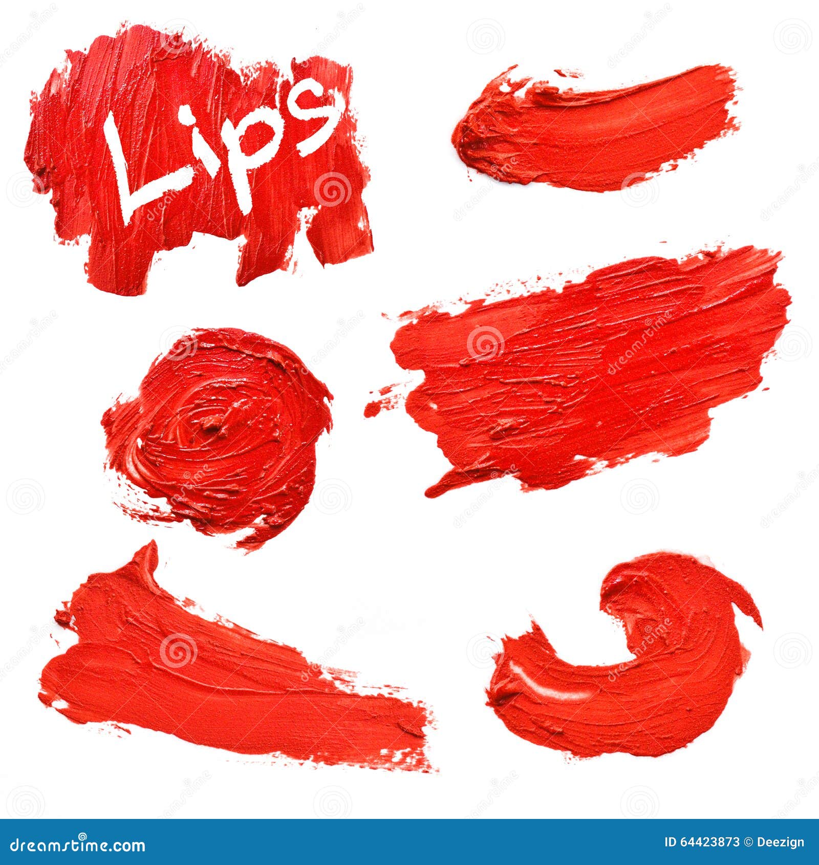 Batom Borrado No Fundo Branco Imagem de Stock - Imagem de feminilidade ...