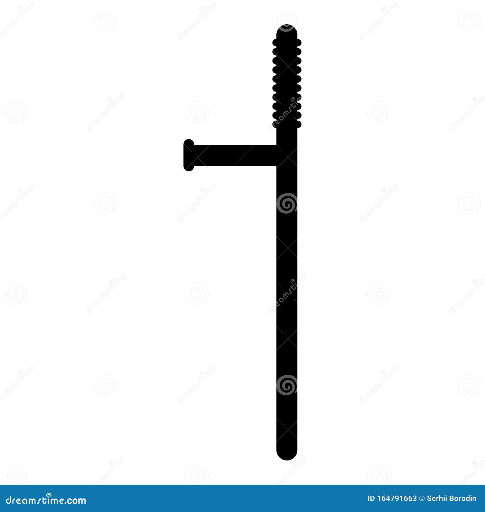 Baton Icon Black Color Vector Illustration Flat Style Image Stock ...