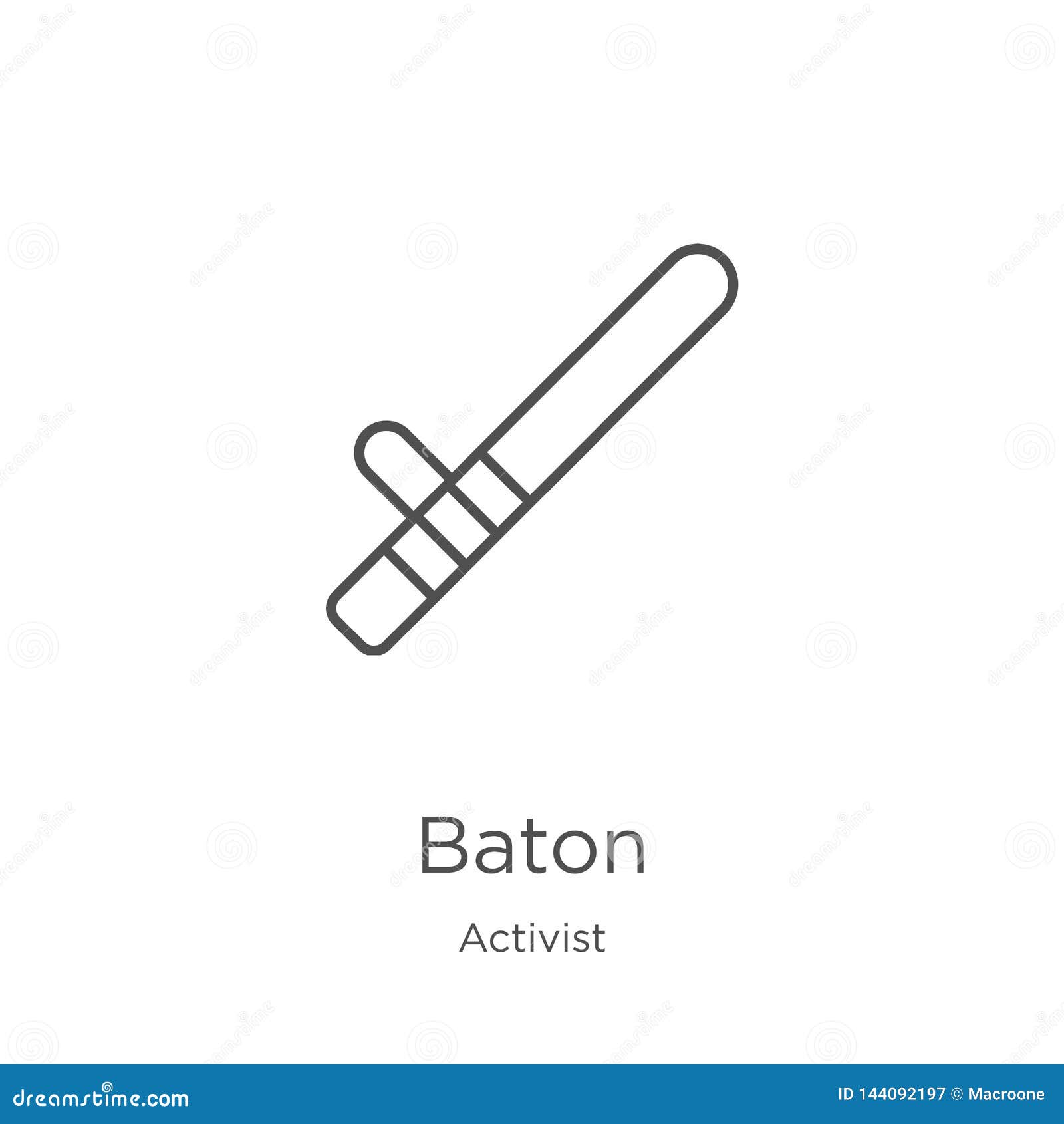 Baton Icon Vector From Activist Collection Thin Line Baton Outline