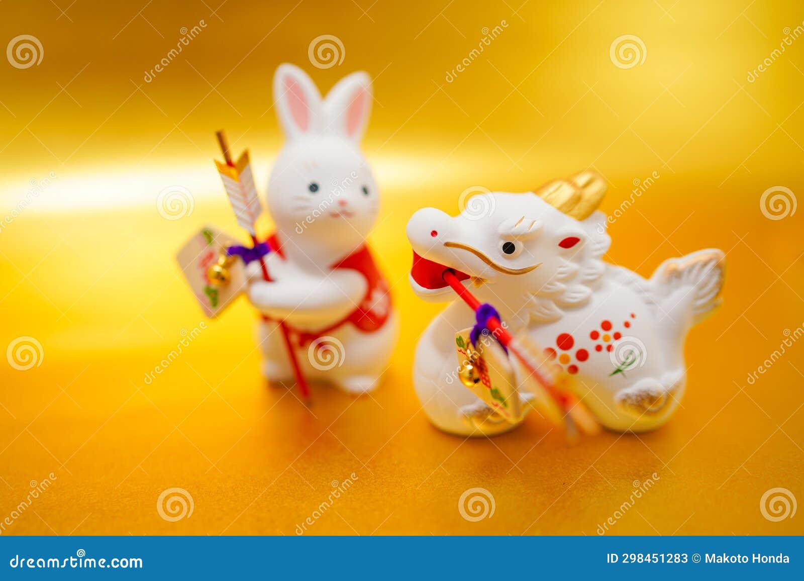 Baton Touch from Rabbit Year To Dragon Year Stock Image - Image of card ...