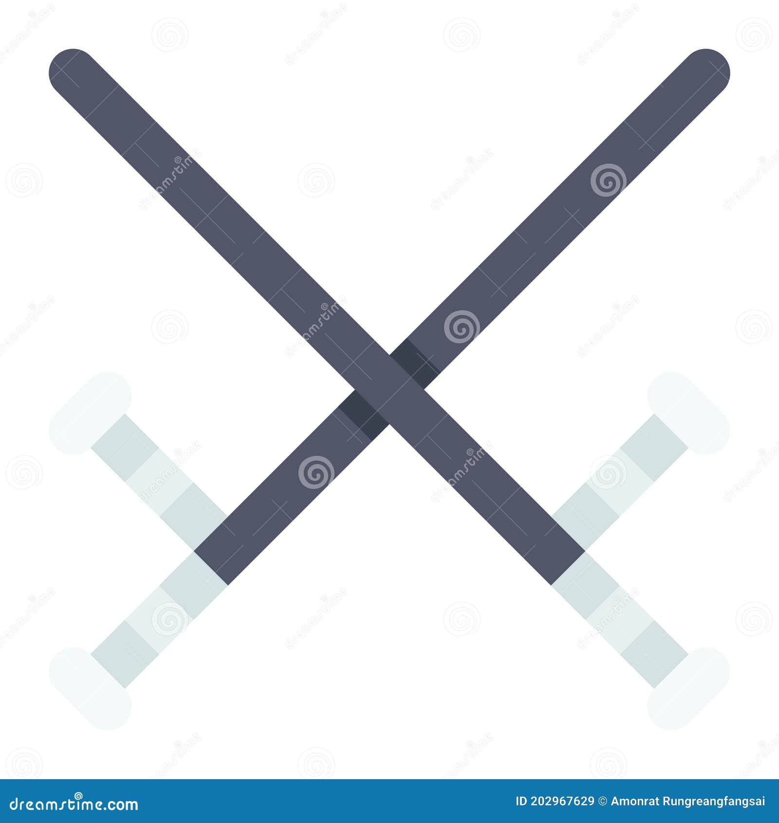 Batons Icon, Protest Related Vector Stock Vector - Illustration of ...