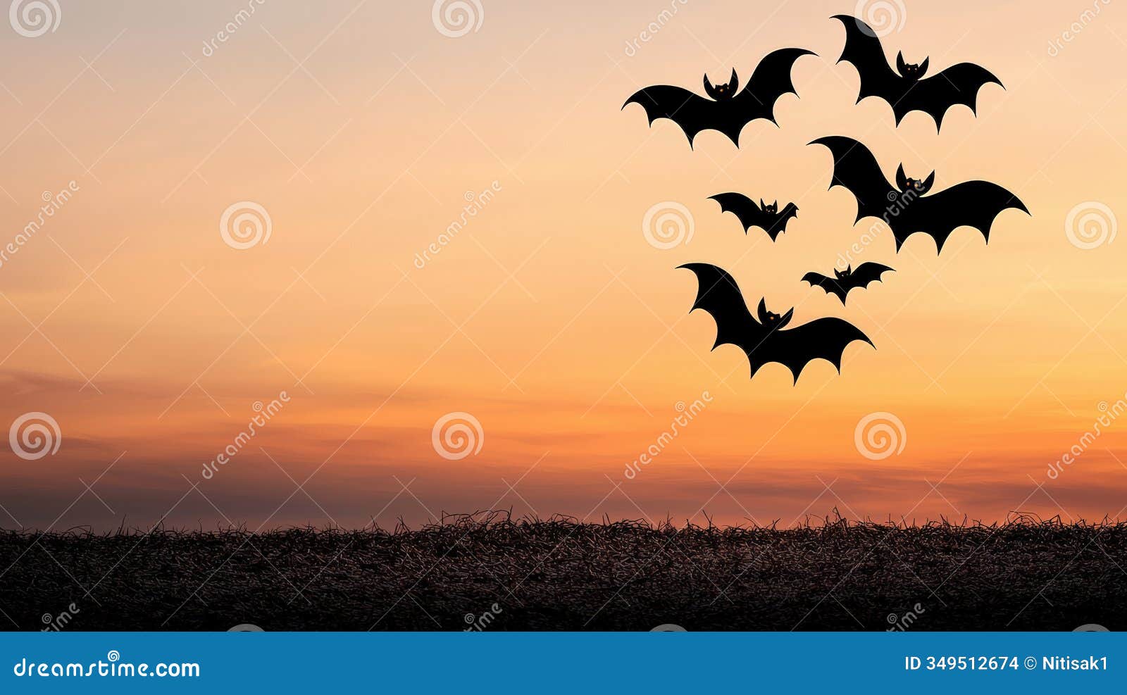 Bats Flying Against a Colorful Sunset Sky Creating a Dramatic ...