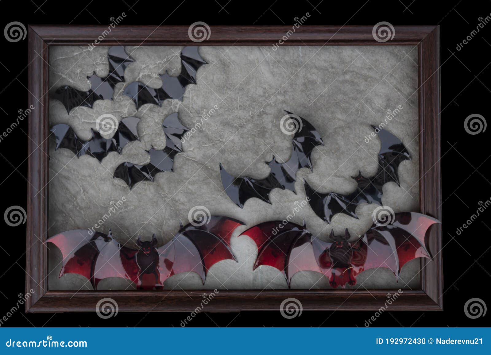 Bats in a frame. stock photo. Image of white, abstract - 192972430