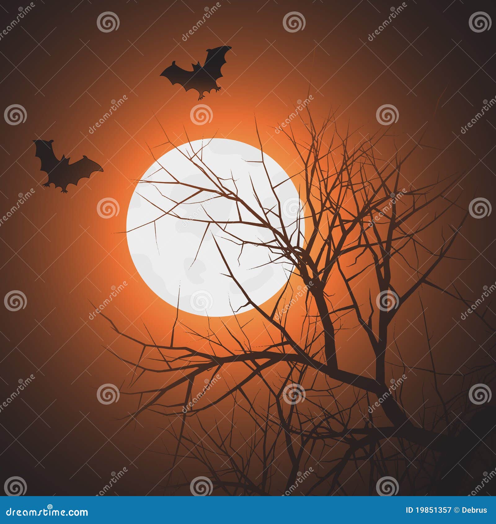 Bats at night time stock vector. Illustration of horror - 19851357