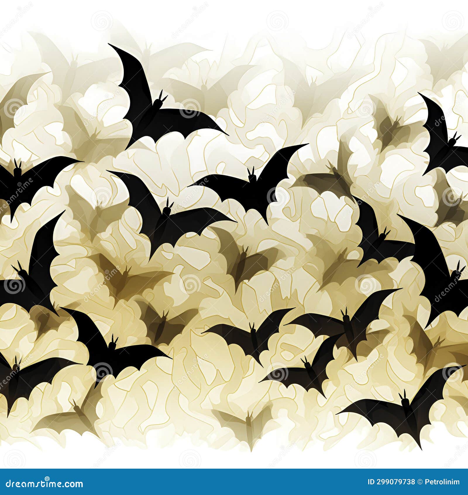 Bats Pattern on White Background Stock Illustration - Illustration of ...
