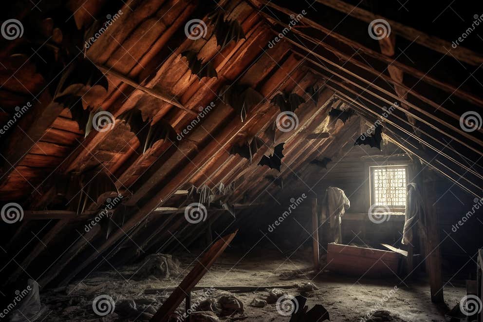Bats Roosting in Attic Corner Stock Photo - Image of corner, wildlife ...