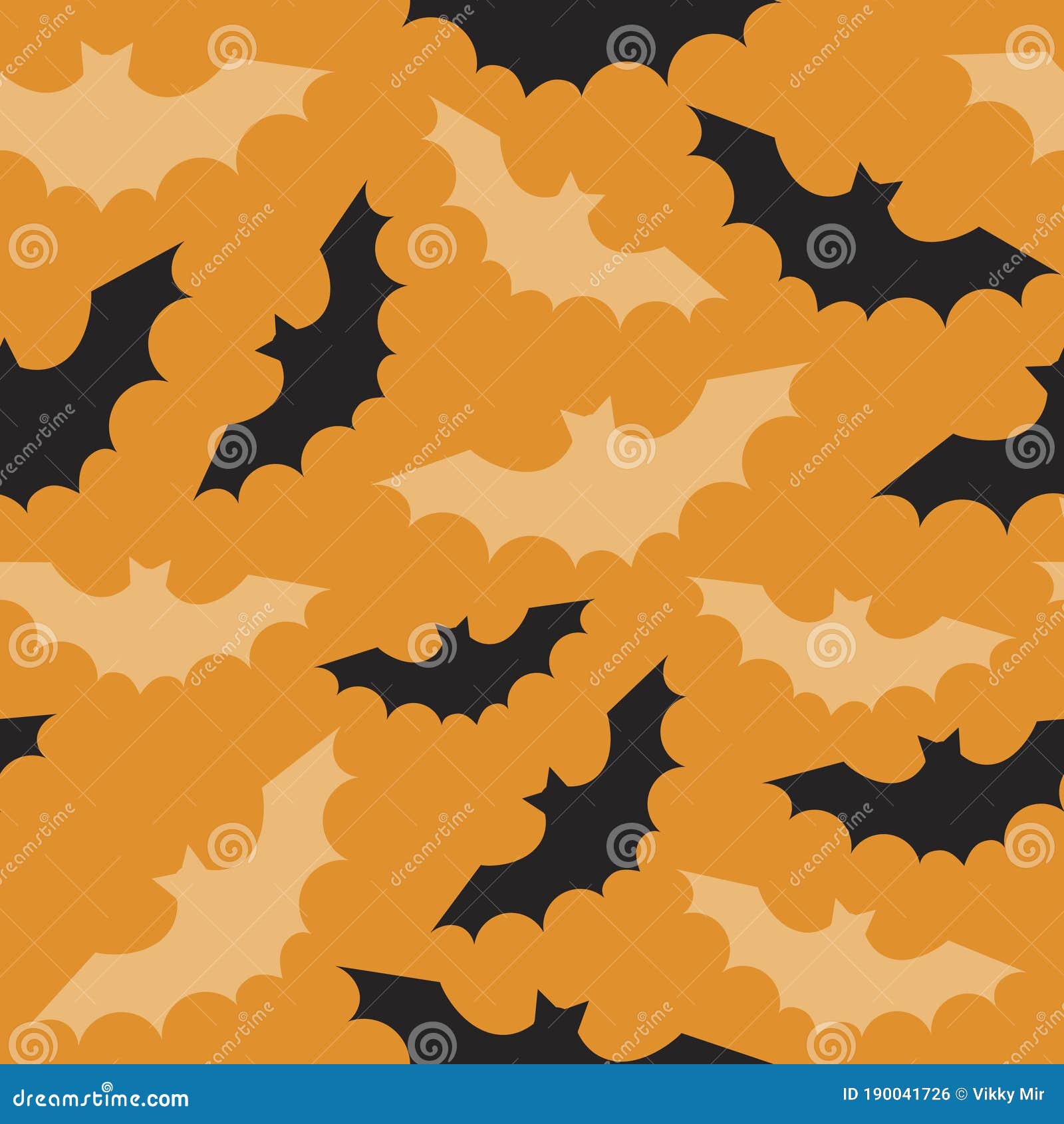 Bats Seamless Pattern As Background or Texture, Flat Vector Stock ...