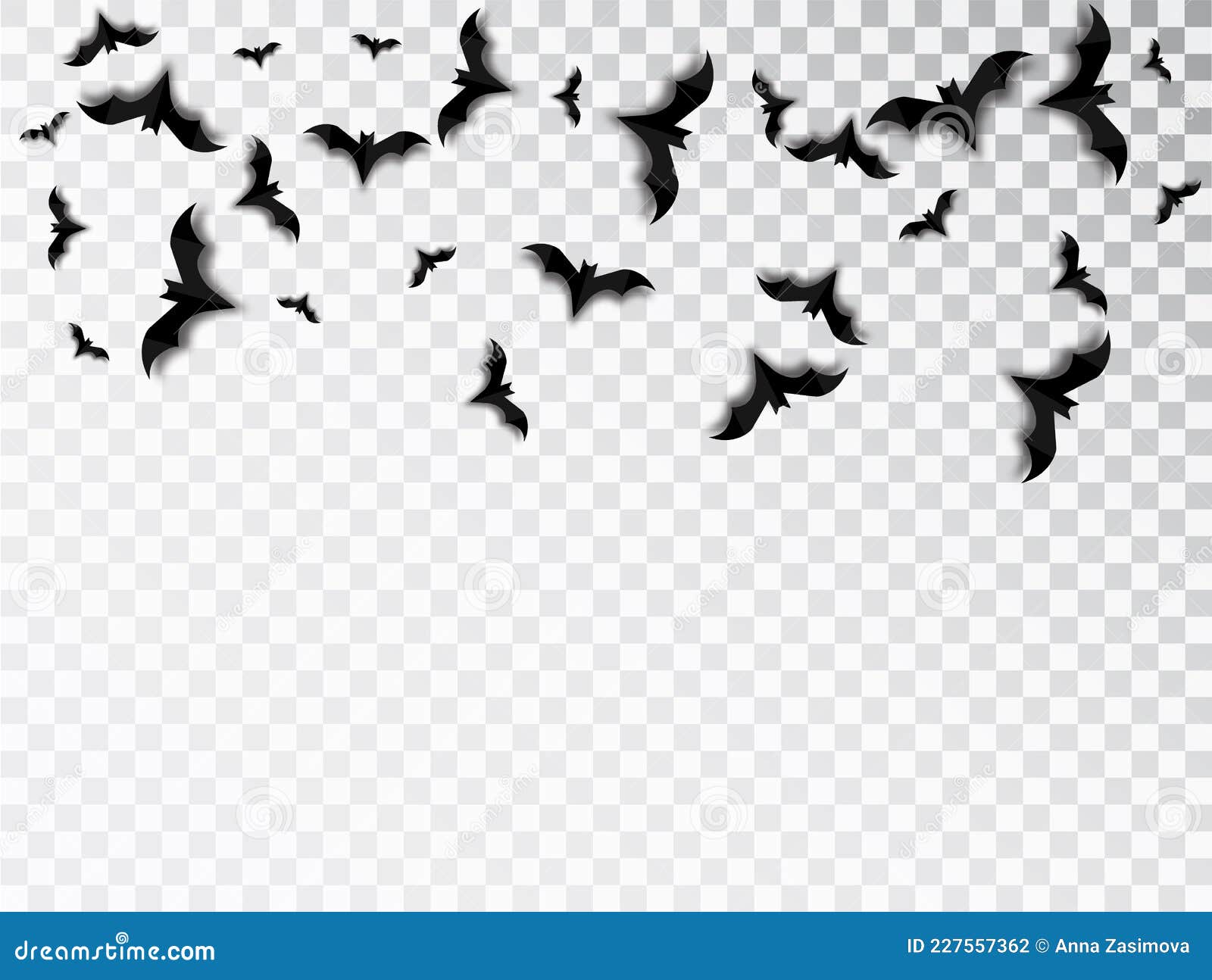 Bats Swarm Silhouette Cartoon Vector | CartoonDealer.com #123668313
