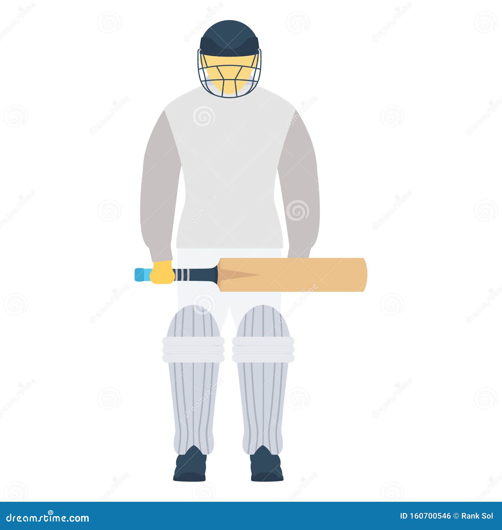 Batsman Color Vector Illustration Icons Which Can Easily Modified or ...