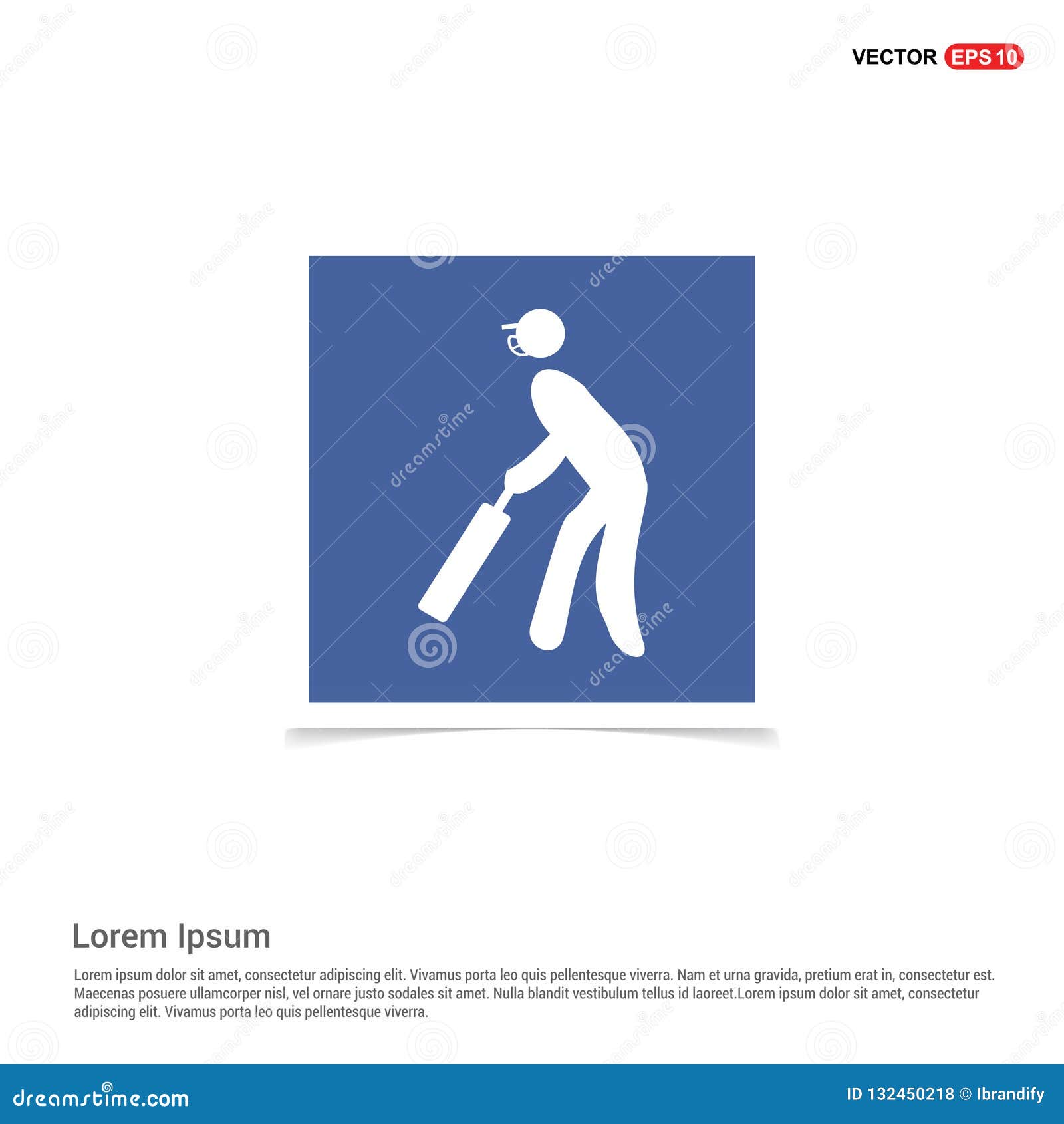 Batsman Icon - Blue Photo Frame Stock Vector - Illustration of icon ...