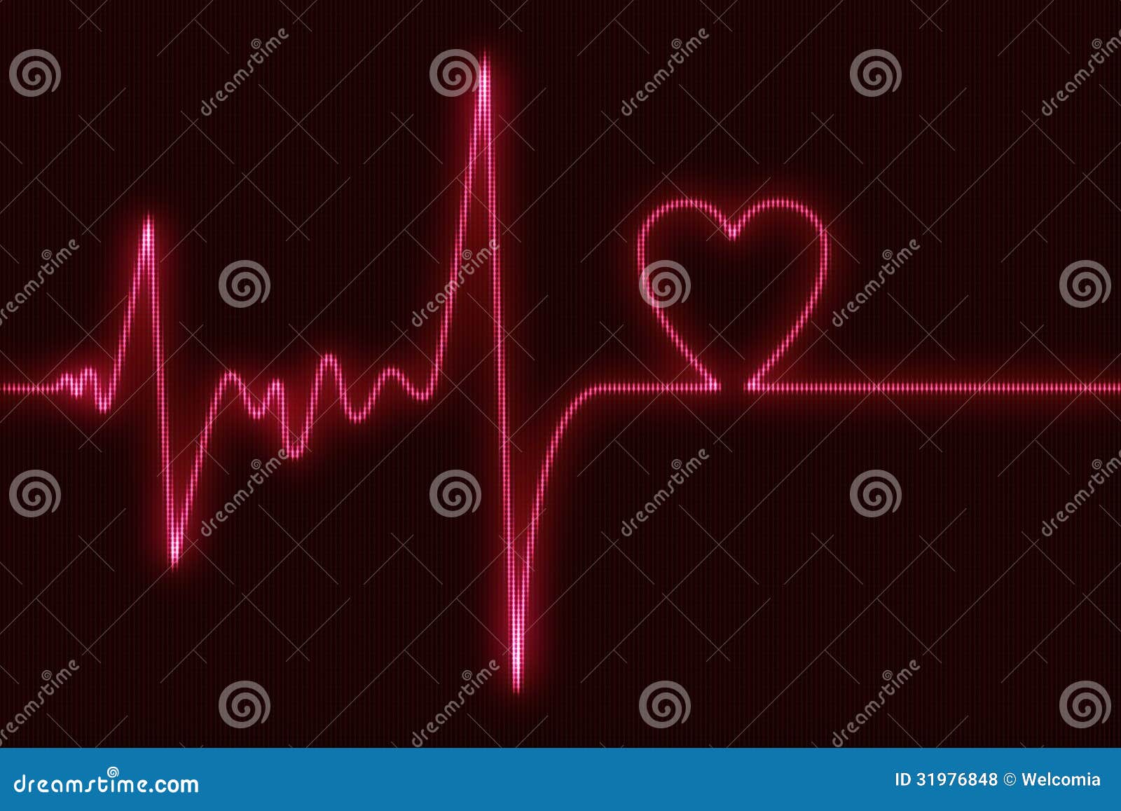 Battement De Coeur De Cardiogramme Illustration Stock - Illustration du ...