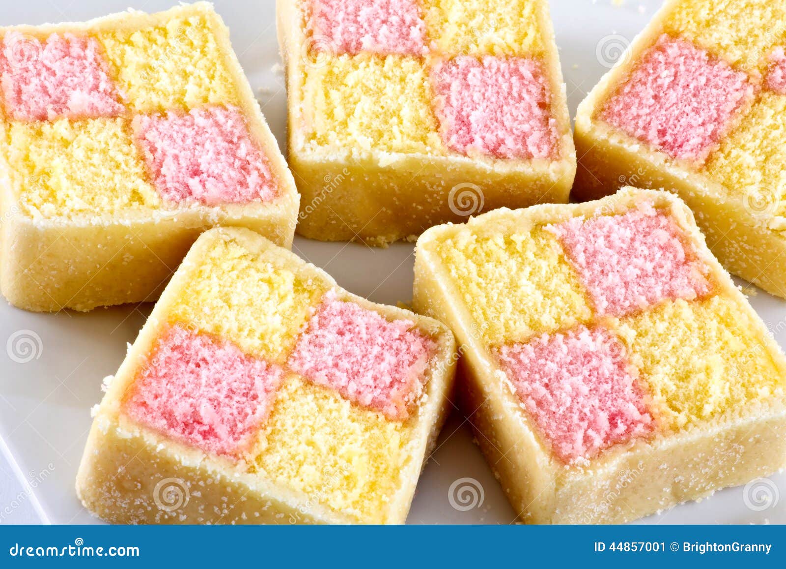 Battenberg slices stock image. Image of marzipan, slice - 44857001