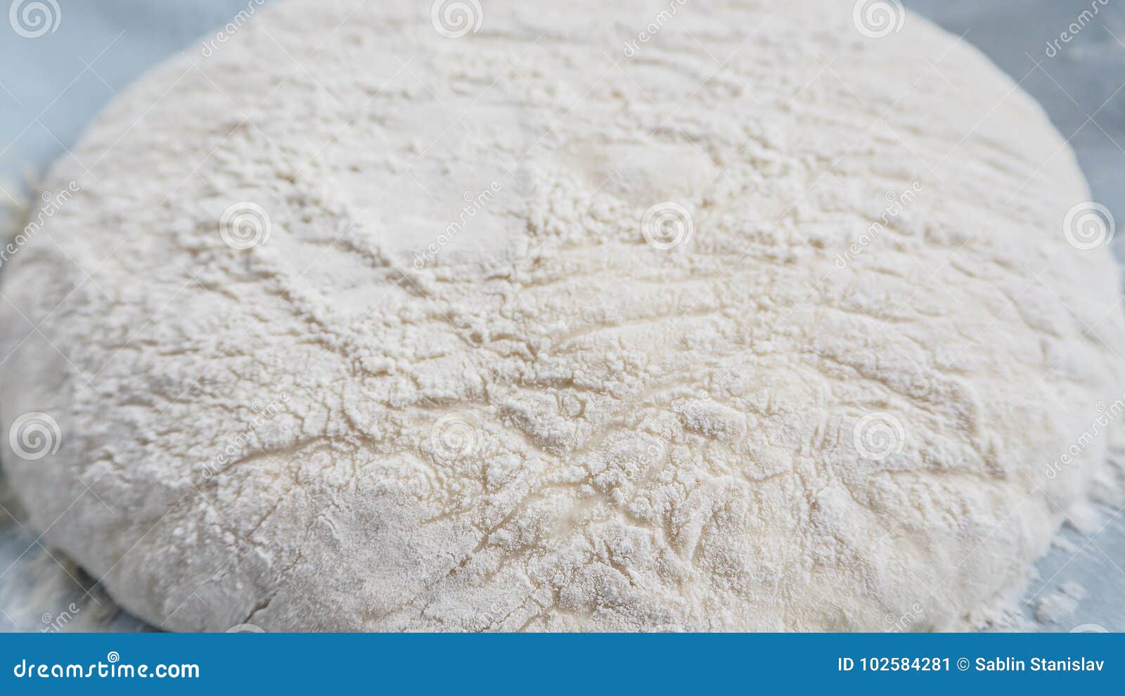 The Batter for Baking of White Bread. Stock Image - Image of batter ...