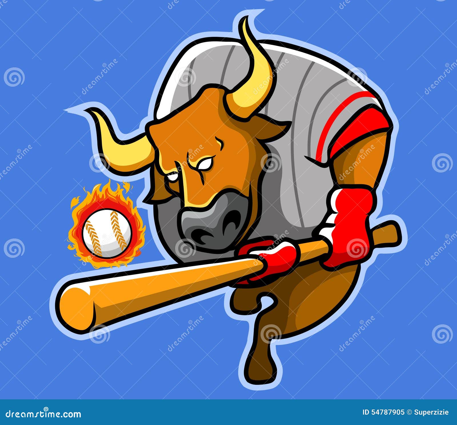 Batter Bulls stock illustration. Illustration of activity - 54787905