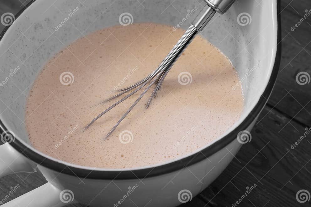 Batter mixture in a jug stock image. Image of ingredient - 89560009