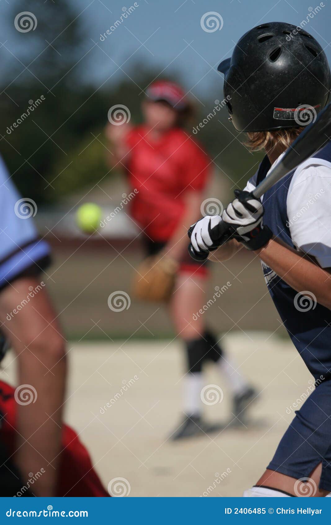 Batter up stock image. Image of waiting, pitcher, woman - 2406485