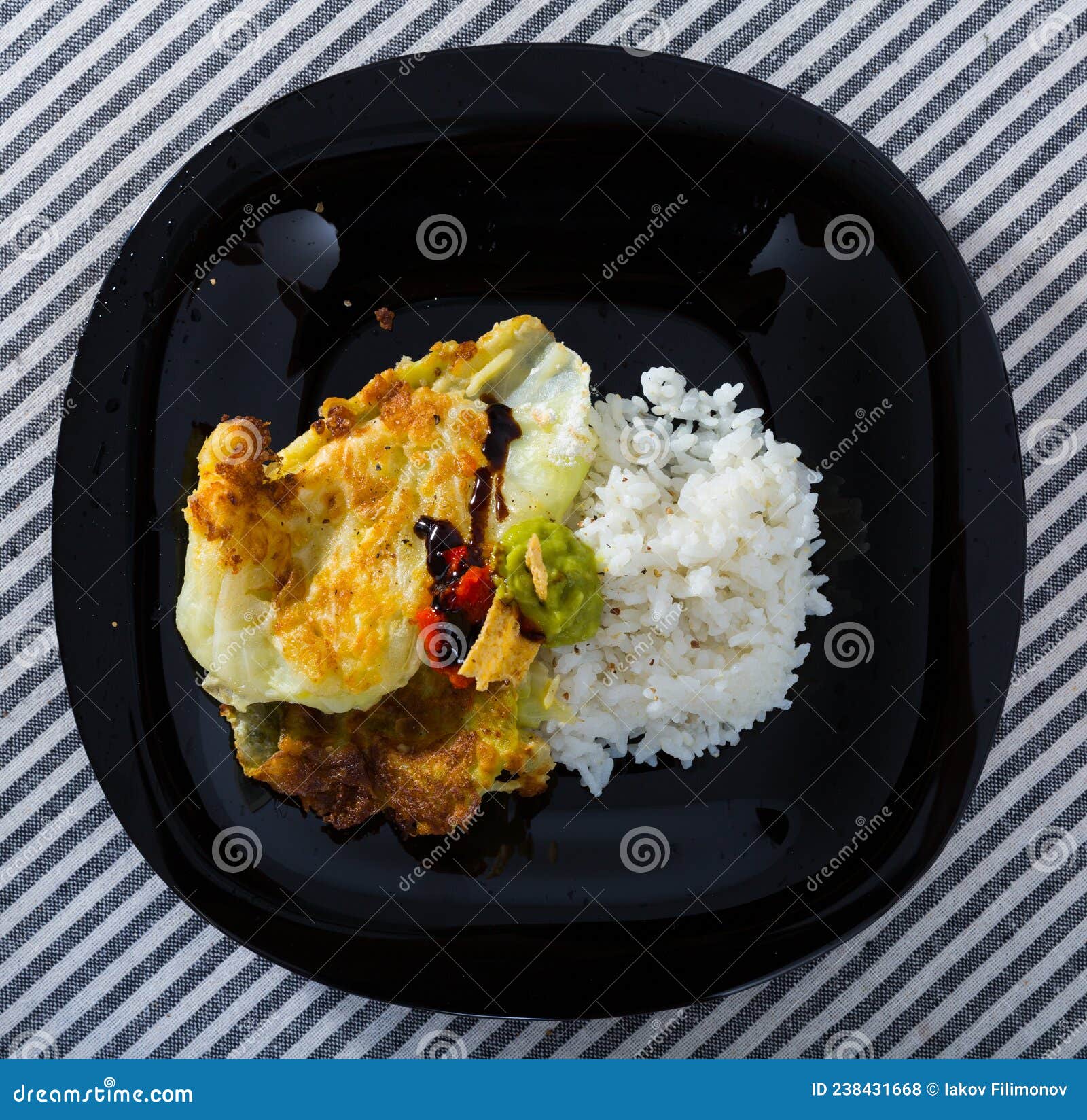 Battered cabbage with rice stock photo. Image of vegetable - 238431668
