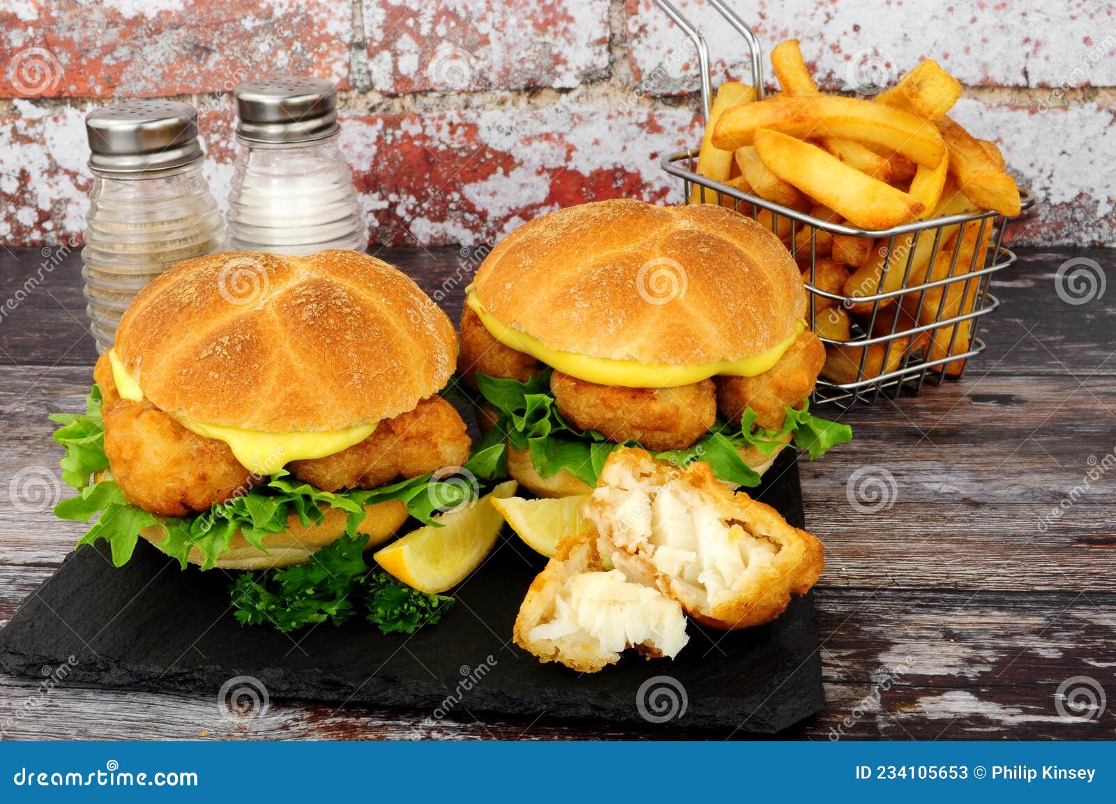Battered Cod Fish Nugget Sandwiches Stock Image - Image of meat, cook ...