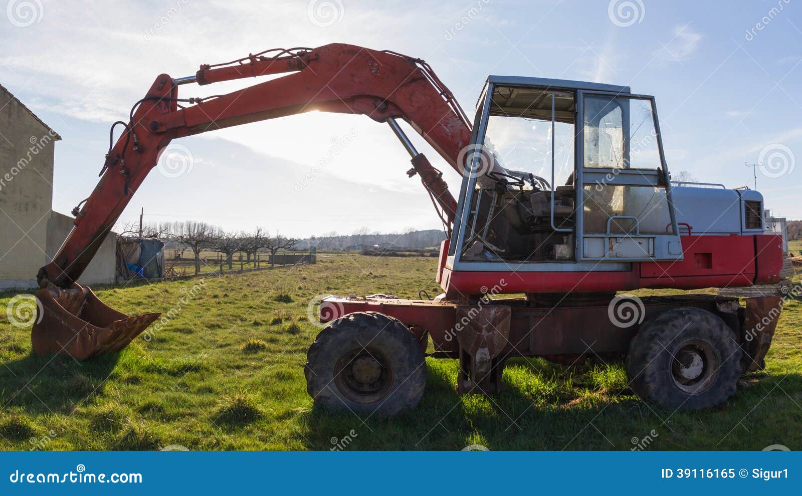Battered Excavator Royalty-Free Stock Photography | CartoonDealer.com ...