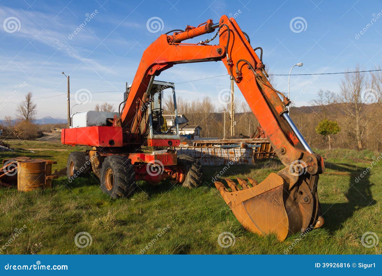 Battered Excavator stock photo. Image of excavation, faulty - 39926816