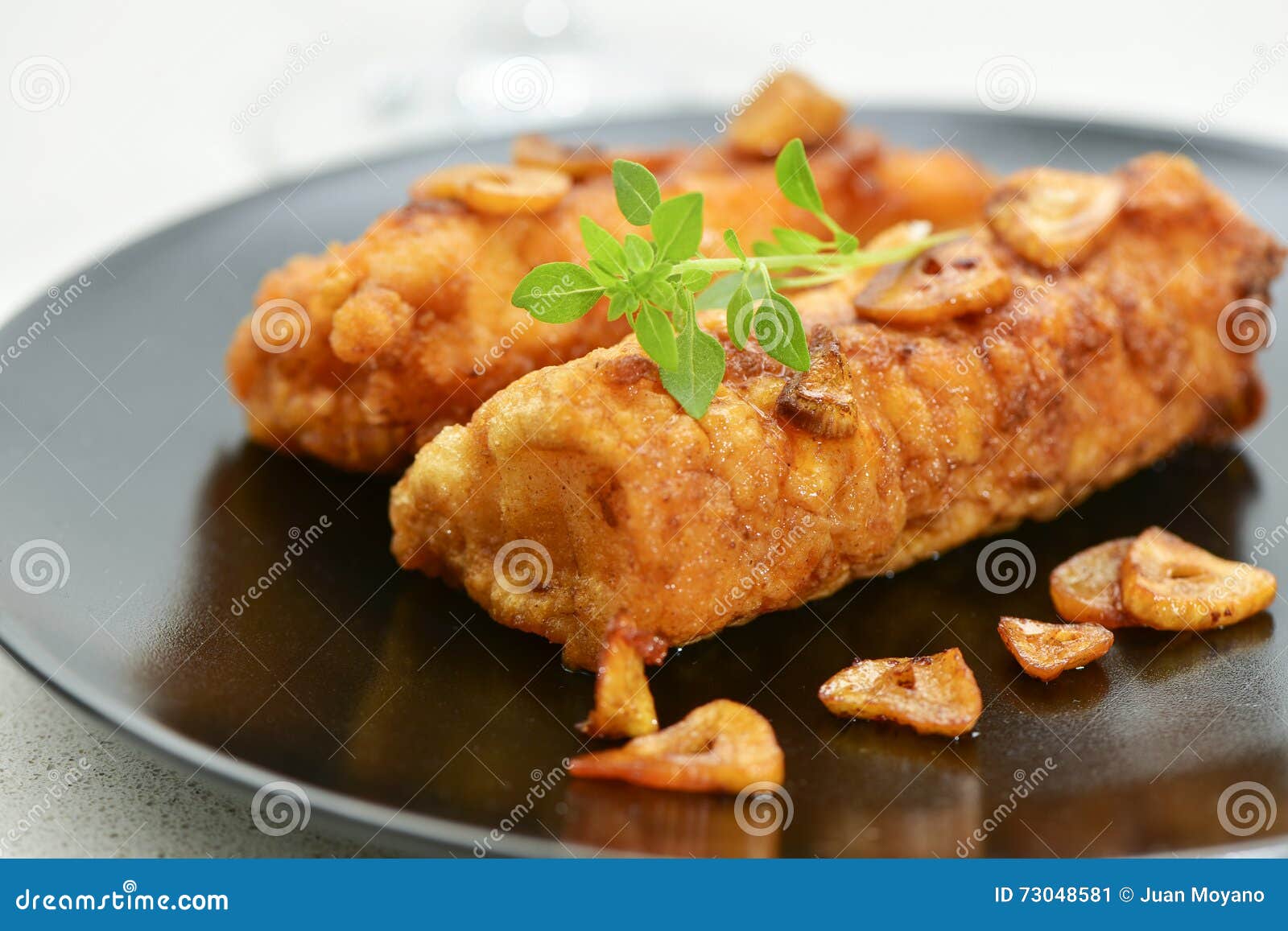Battered and Fried Cod Fillets Stock Image - Image of frying, cuisine ...