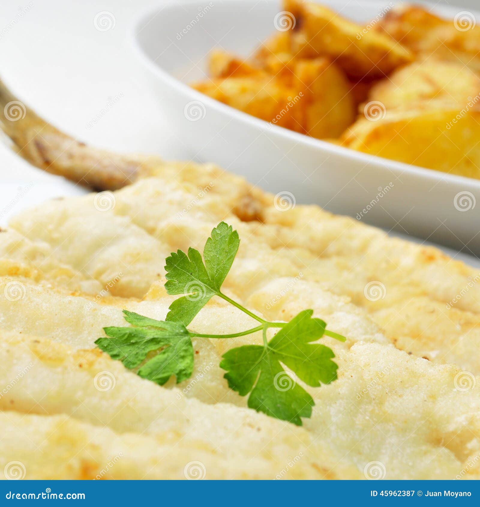 Battered and fried whiting stock image. Image of menu - 45962387