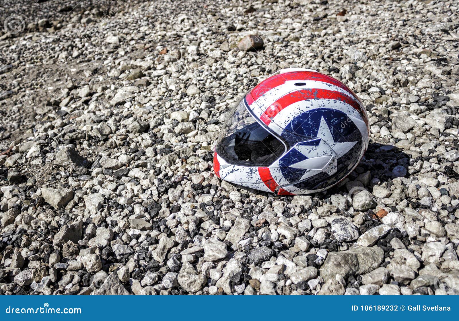 Battered Motorcycle Helmet on the Beach Editorial Photography - Image ...