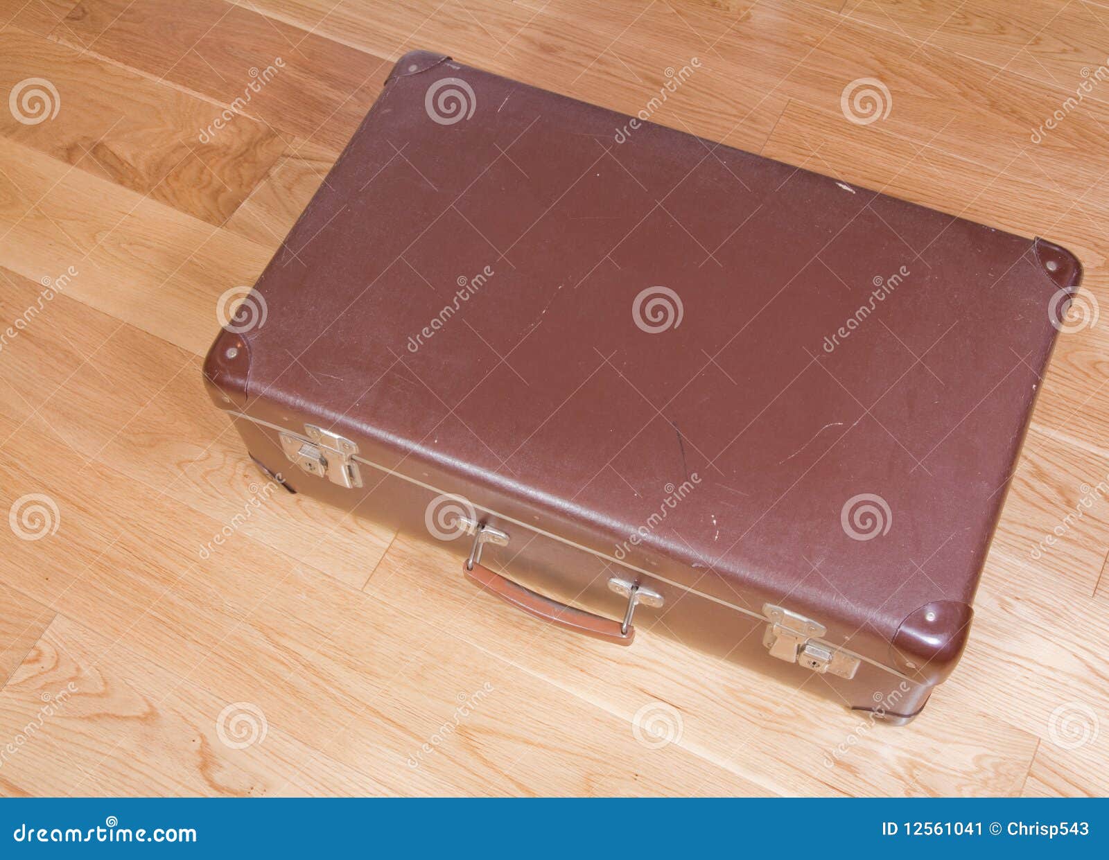 Battered old suitcase stock image. Image of floor, overnight - 12561041