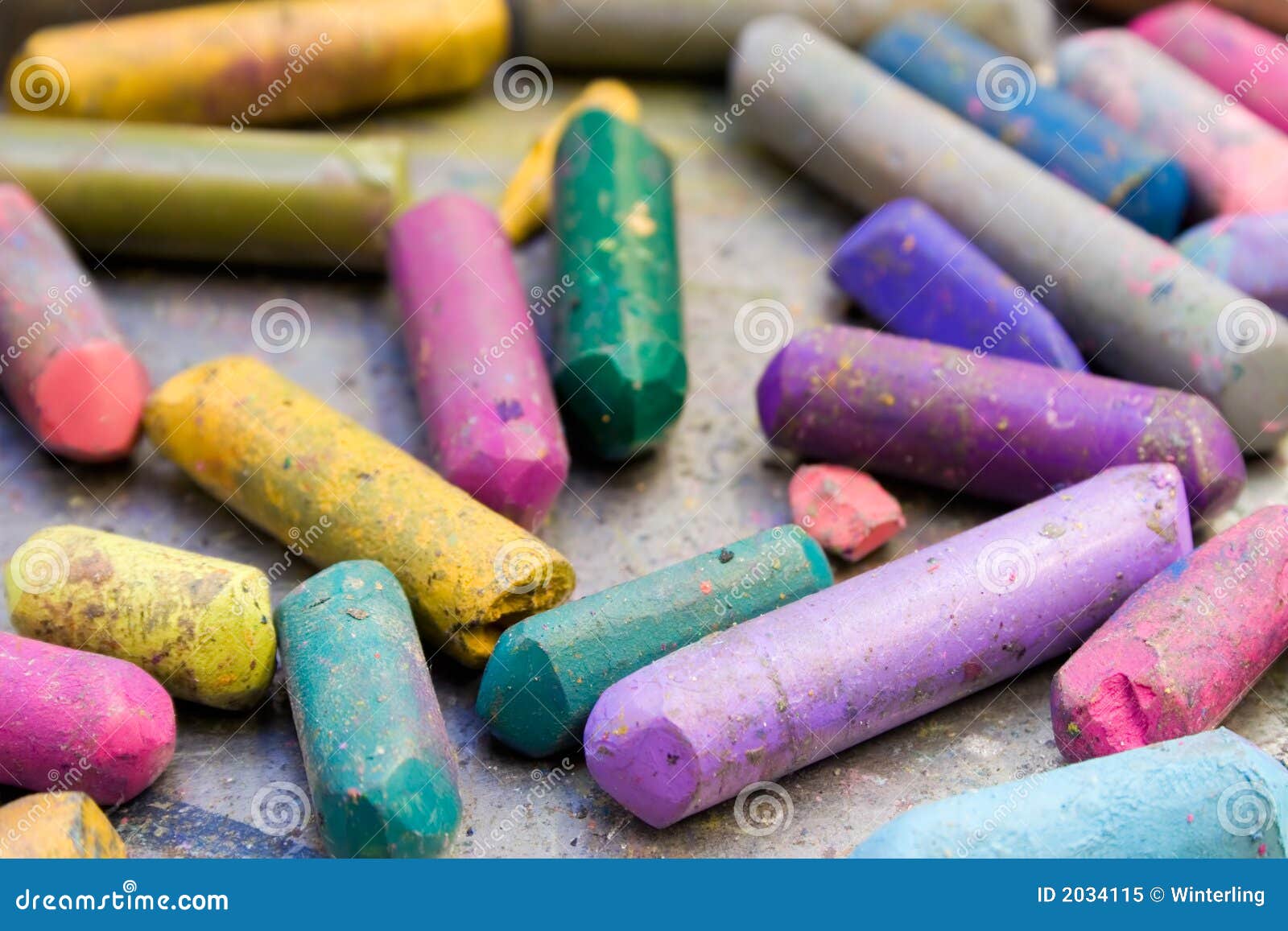 Battered Wax Crayons stock image. Image of arts, educational - 2034115