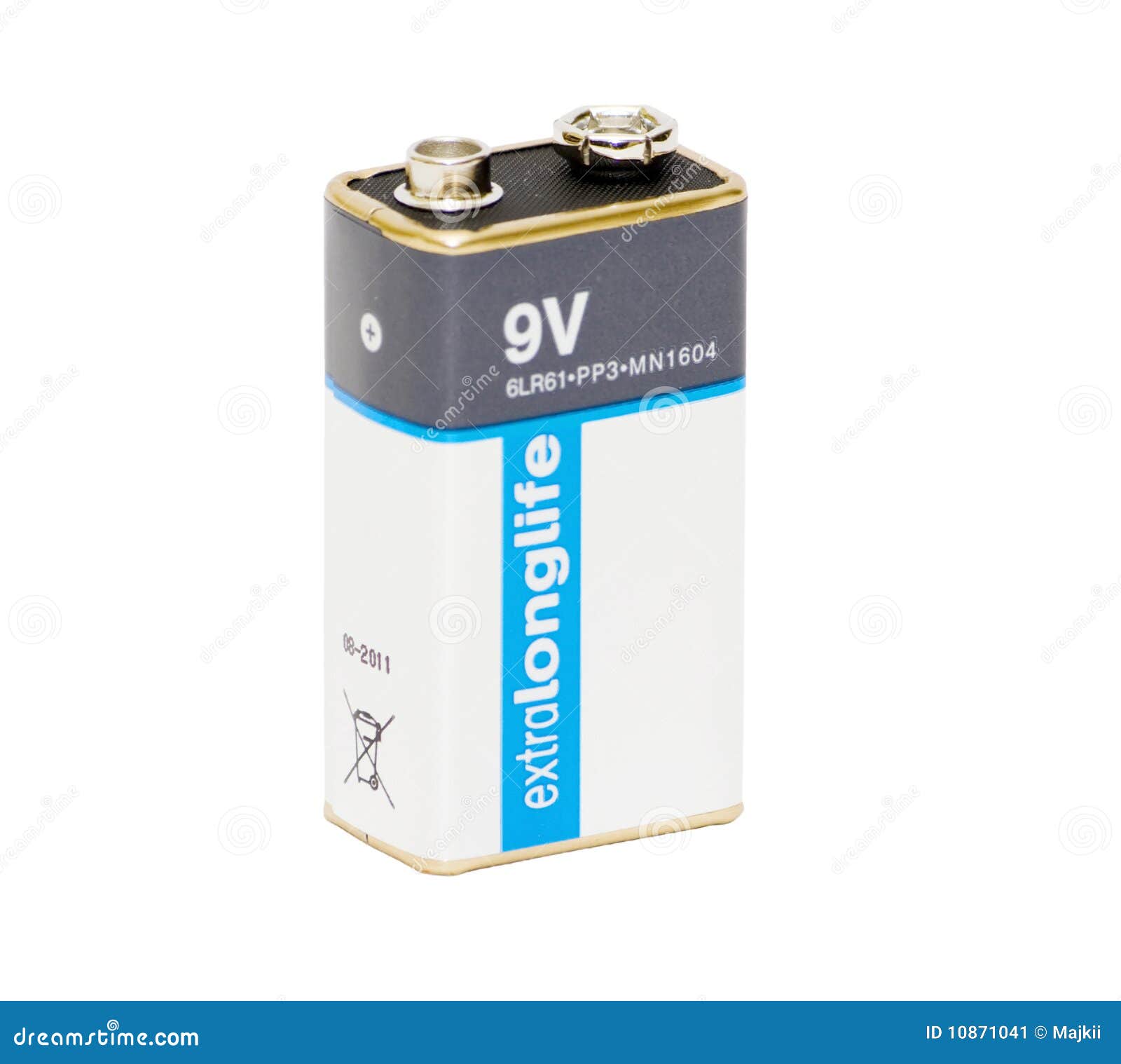 Batteria 9V immagine stock. Immagine di corrente, cadmio - 10871041