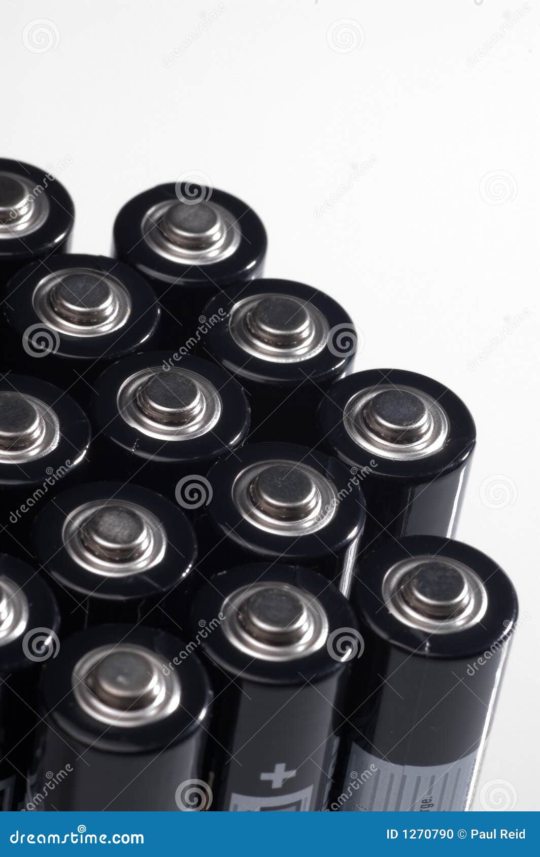 Batteries photo stock. Image du fermer, alkalin, détail - 1270790