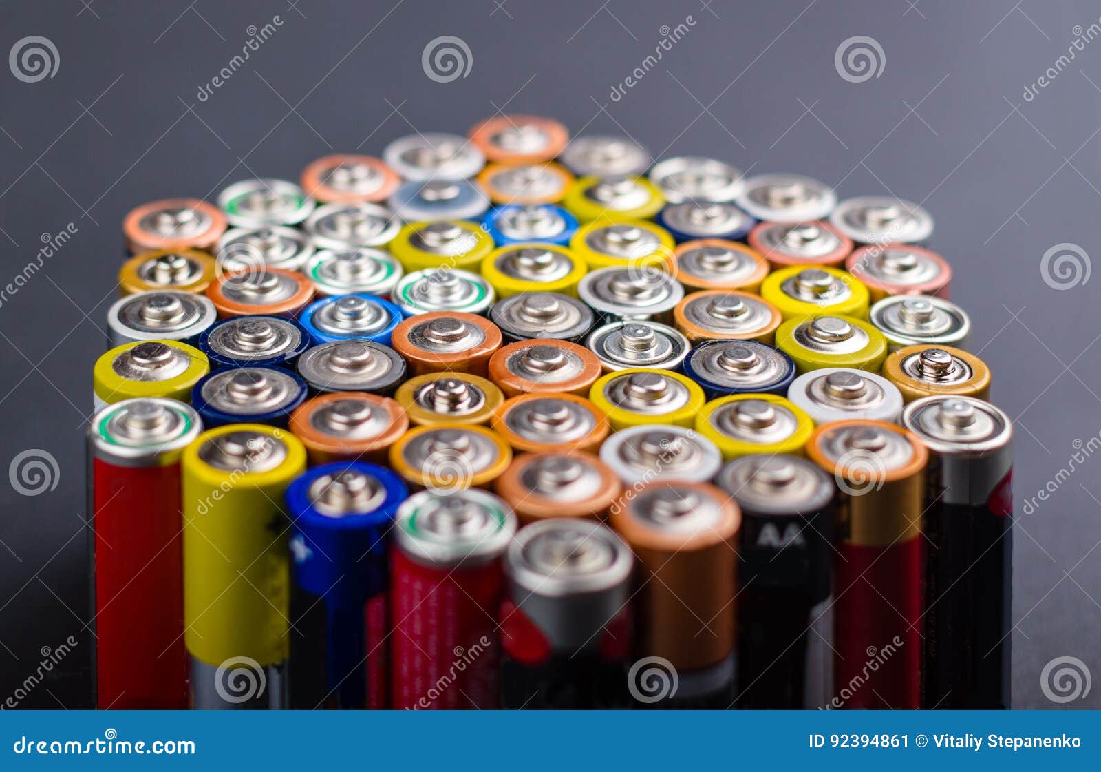 Batteries stock image. Image of electric, alkaline, closeup - 92394861