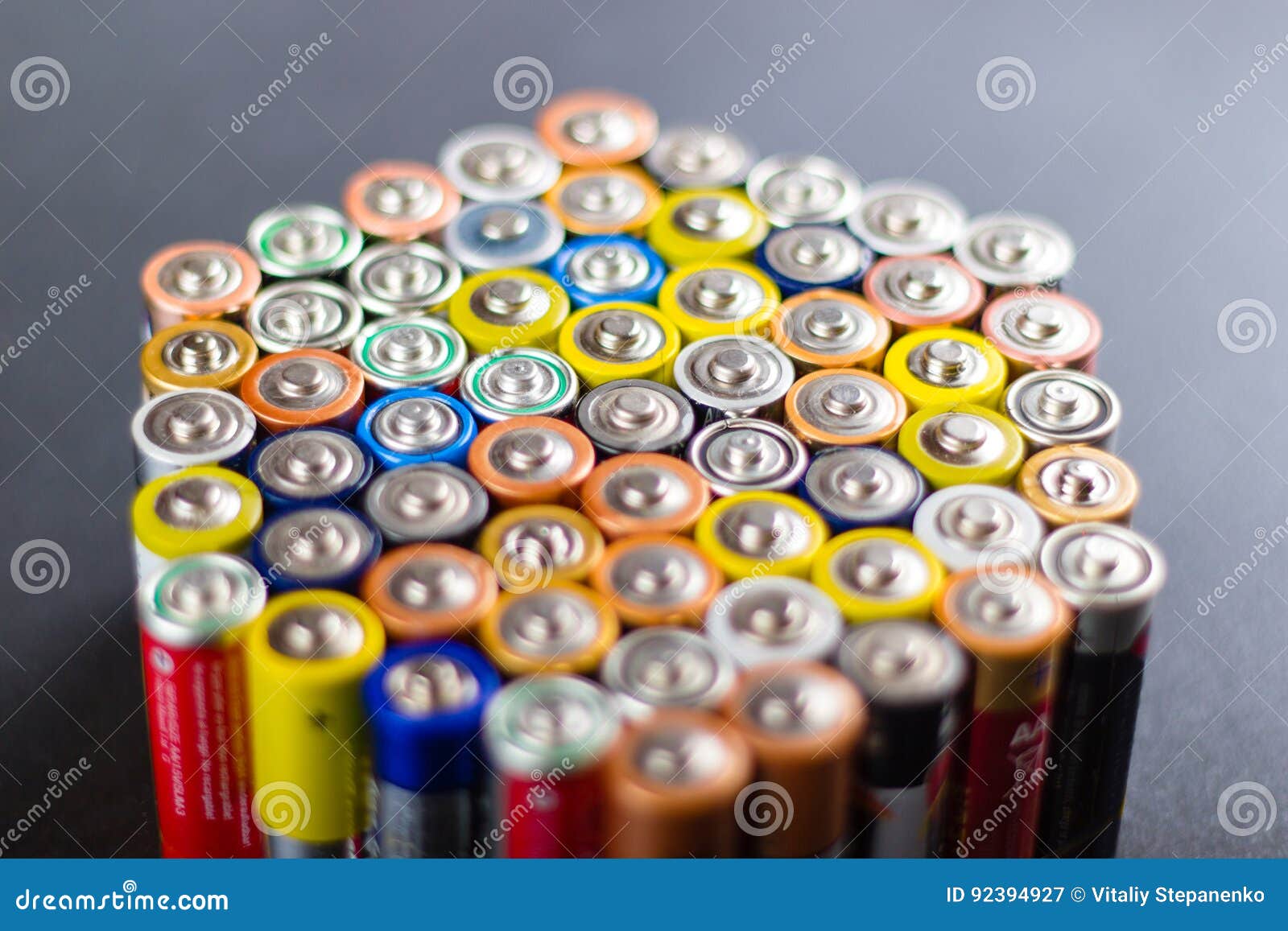 Batteries stock image. Image of battery, alkaline, macro - 92394927