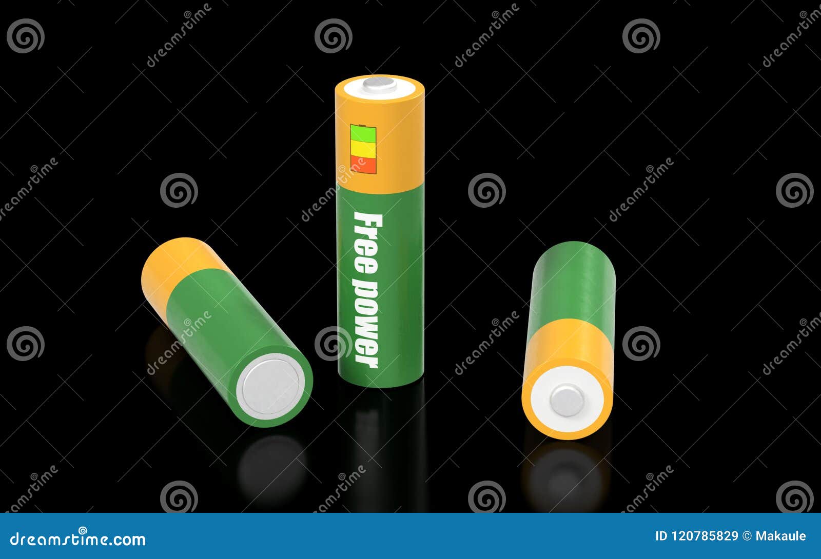 Batteries Cells on the Dark Background. Stock Illustration ...
