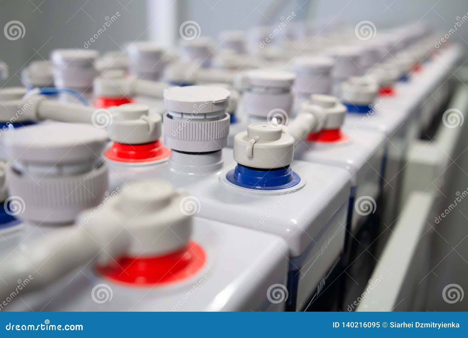 Batteries Direct Current in Row Stock Image - Image of background ...