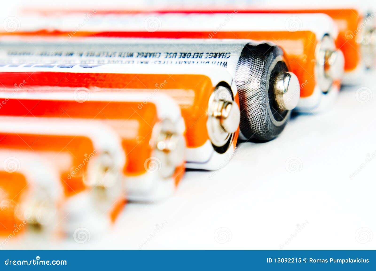 Batteries in a row stock image. Image of pattern, metal - 13092215