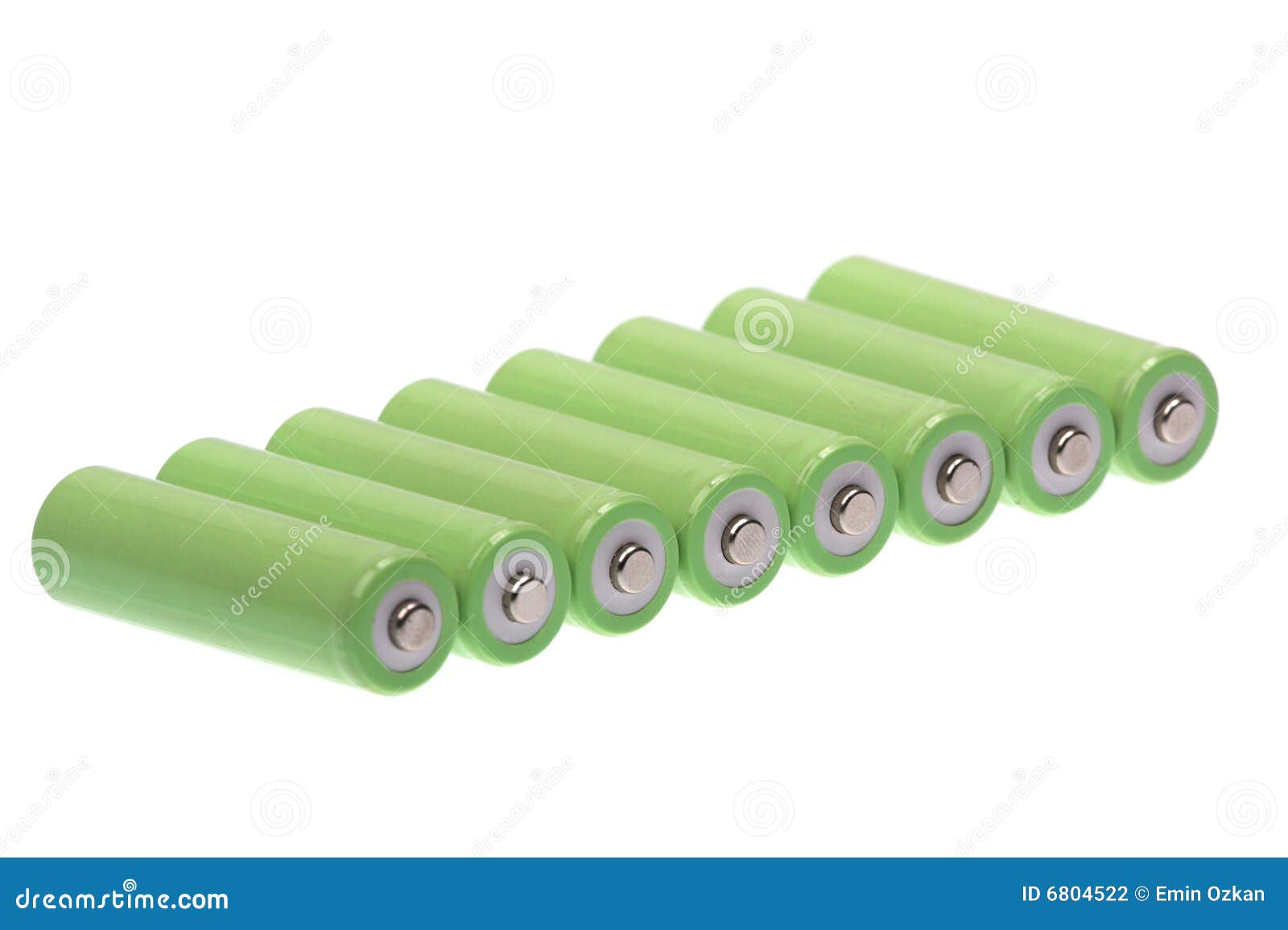 Batteries in row stock photo. Image of isolated, energy - 6804522