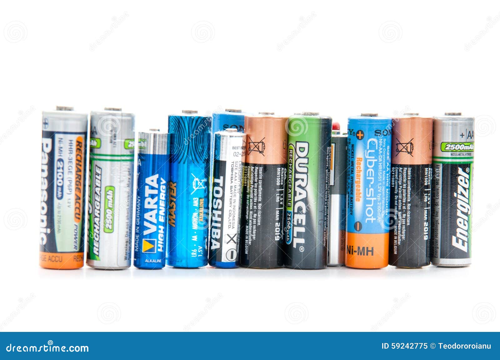 Batteries row editorial image. Image of communication - 59242775