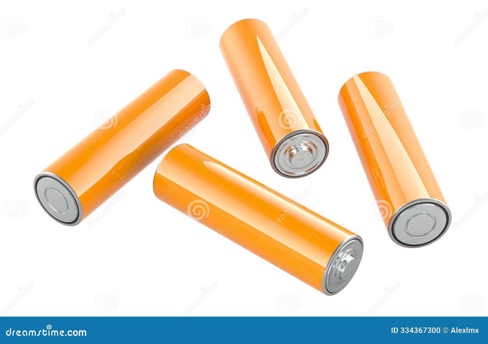 Batteries Size AA or Rechargeable AA Batteries. 3D Rendering Stock ...